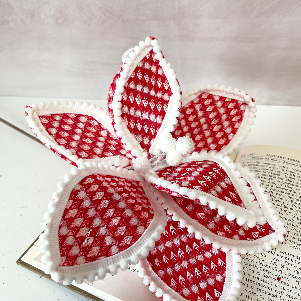 Winter Fun Red Poinsettia Pick – Magnolias Home Decor and Design
